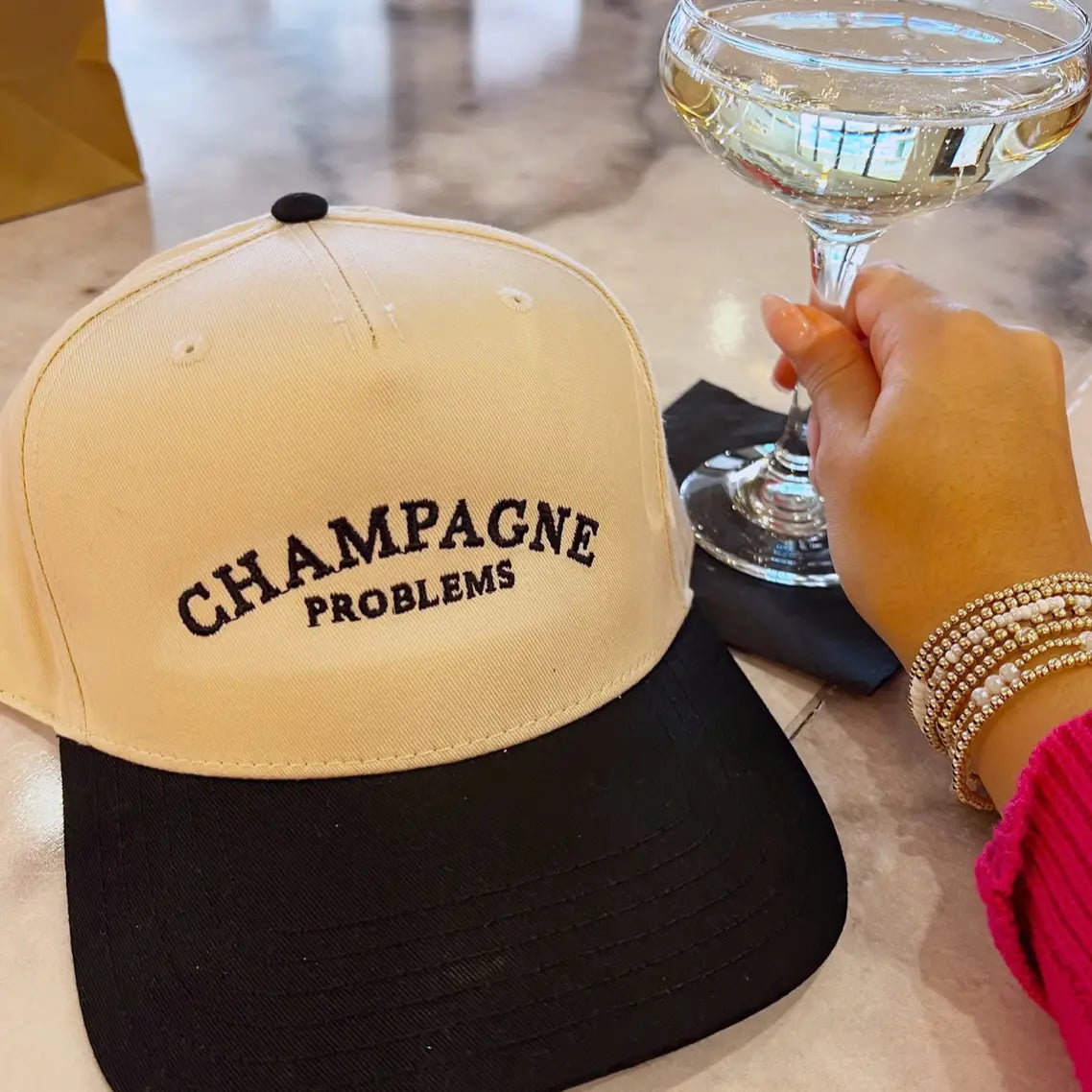 Champagne Problems Hat – Maude West Company